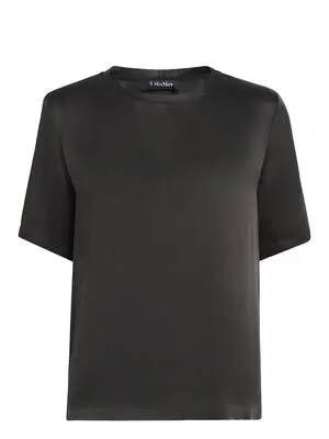 Max Mara Satin T-shirt - Green