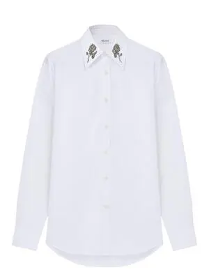 Alexander McQueen Cotton Embellished Shirt - White
