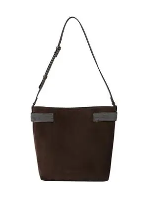 Brunello Cucinelli Suede Shoulder Bag - Brown