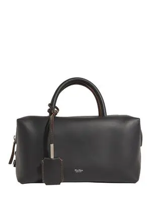 Max Mara Leather Satchel Top-handle Bag - Black