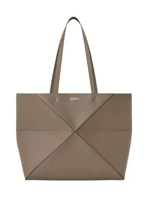 Loewe Medium Puzzle Fold Tote Bag - Brown