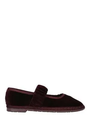 FLABELUS Velvet Mafalda Espadrilles - Burgundy