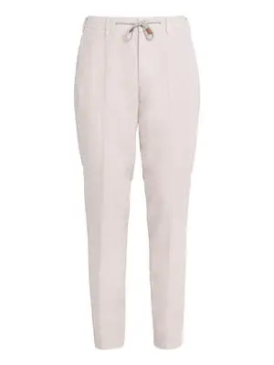 Eleventy Linen Drawstring Trousers - Beige