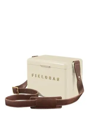 FIELDBAR Fieldbar Mini Bar Cooler Box With Leather Sling White
