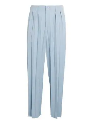 Issey Miyake Pleated Edge Ensemble Trousers - Blue