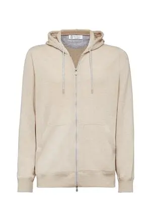 Brunello Cucinelli Cashmere Zip-up Hoodie - Beige