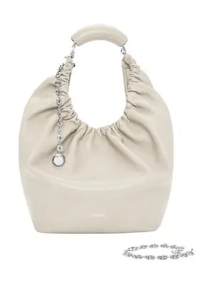 Loewe Small Leather Squeeze Top-Handle Bag White