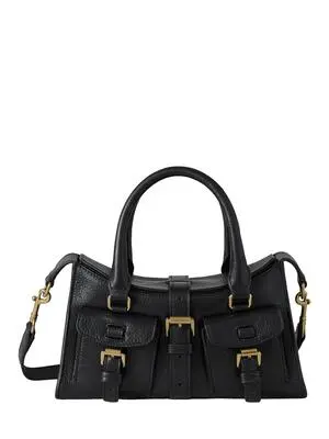 Mulberry Mini Leather Roxanne Top Handle Bag - Black