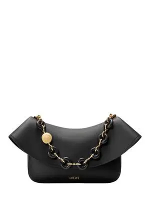 Loewe Medium Leather Ola Shoulder Bag - Black