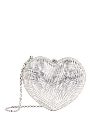 Judith Leiber L'amour Petit Caur Clutch Bag - Silver
