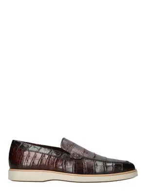Magnanni Pariaso Crocodile Loafers - Brown