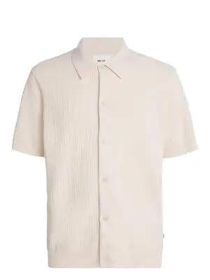 Nn07 Organic Cotton Nolan Button-up Polo Shirt - Beige
