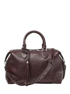 ASPINAL OF LONDON Leather Hudson Bowling Bag - Red