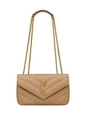 Saint Laurent Small Loulou Shoulder Bag - Brown