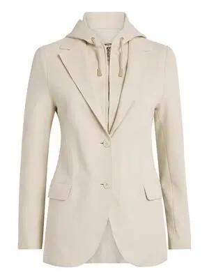 Eleventy Stretch-cotton Layered Blazer - Beige
