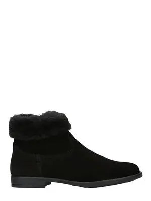 PAPOUELLI Suede Matilda Ankle Boots - Black