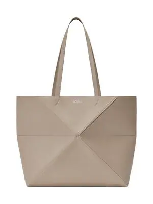 Loewe Leather Puzzle Fold Tote Bag - Green