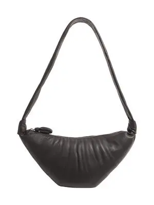 LEMAIRE Medium Grained Leather Croissant Shoulder Bag - Brown