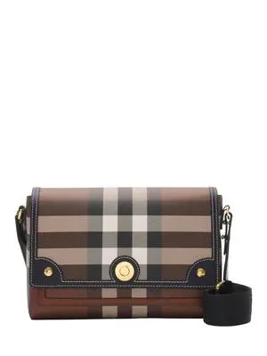 Burberry Check Crossbody Bag - Brown
