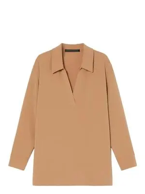 Marina Rinaldi V-neck Zama Blouse - Beige
