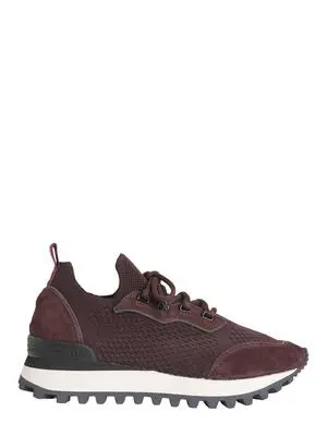 Eleventy Leather Mesh Sneakers - Burgundy