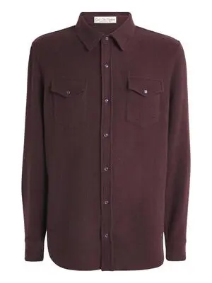 GOD'S TRUE CASHMERE Cashmere Press-stud Overshirt - Burgundy