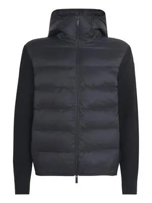Moncler Cotton Down-front Cardigan - Black