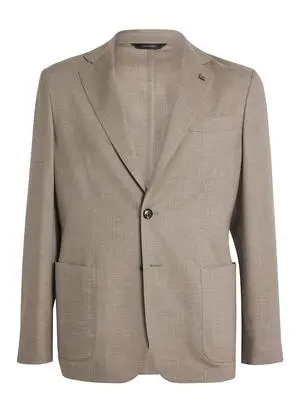 Colombo Worsted Cashmere Blazer - Beige