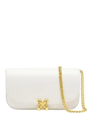 Alexander McQueen Small Skull Flower Crossbody Bag - White