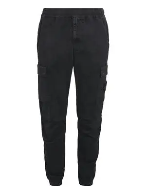 Stone Island Stretch-cotton Cargo Trousers - Black