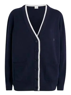 Sandro Wool-cashmere Button Cardigan - Blue