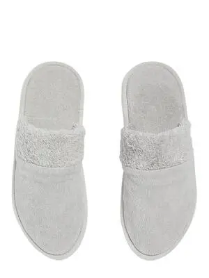 ABYSS & HABIDECOR Egyptian Cotton Christine Slippers - Silver