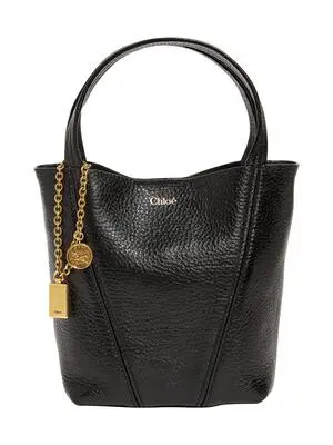 Chloé Calfskin Spin Tote Bag - Black