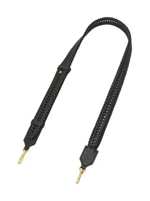 Loewe Leather Woven Bag Strap - Black