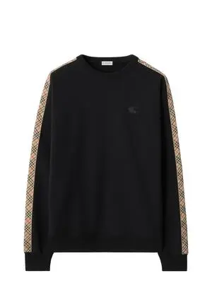 Burberry Check-trim Sweatshirt - Black