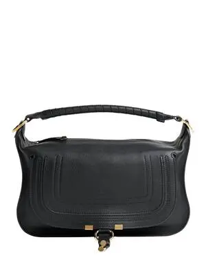 Chloé Marcie Leather Shoulder Bag - Black