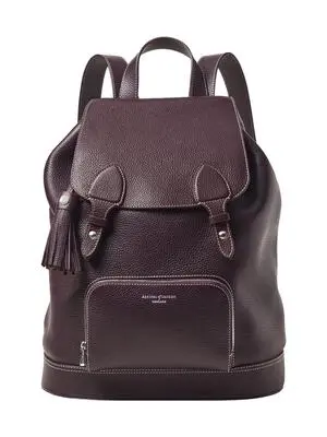 ASPINAL OF LONDON Medium Leather Hudson Backpack - Burgundy