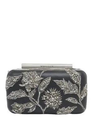 Alexander McQueen Embellished T-bar Box Clutch - Metallic