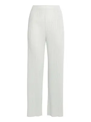 Issey Miyake Pleated Straight Trousers - Ivory
