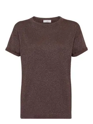 Brunello Cucinelli Cashmere-blend Knit T-shirt - Brown