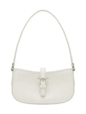 Alexander McQueen Mini Leather T-bar Shoulder Bag - White