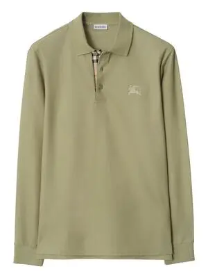 Burberry Cotton Long-sleeve Polo Shirt - Green