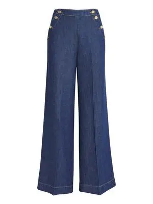 Claudie Pierlot Wide-leg Jeans - Gold