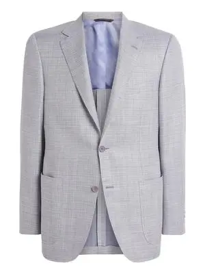 Canali Wool-blend Blazer - Blue
