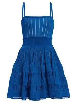 Alaïa Crinoline Mini Dress - Blue
