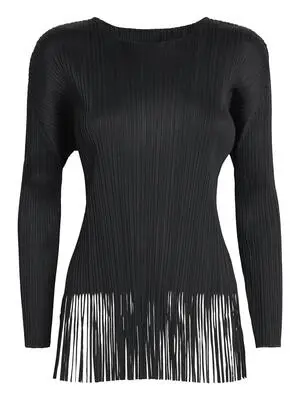 Issey Miyake Wave Long-sleeve Top - Black