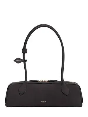 Alaïa Medium Suede Shoulder Bag - Black