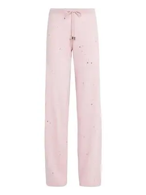 WILLIAM SHARP Cashmere Crystal-embellished Track Pants - Pink
