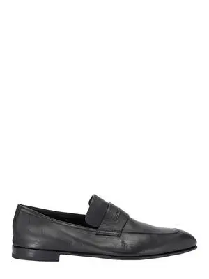 Zegna Leather-cashmere L'asola Secondskin Loafers - Black