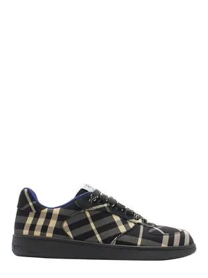Burberry Terrace Checked Sneakers - Black